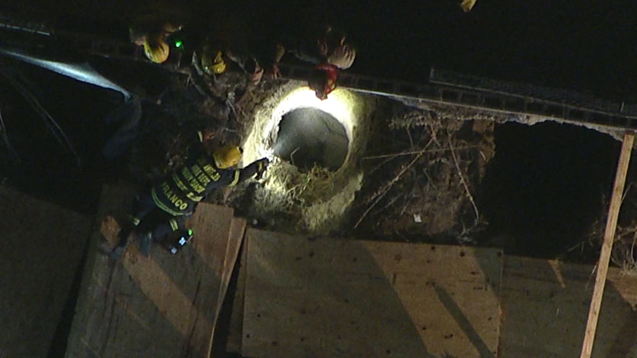 Chase suspect falls down 30-foot hole at Lincoln Heights construction site