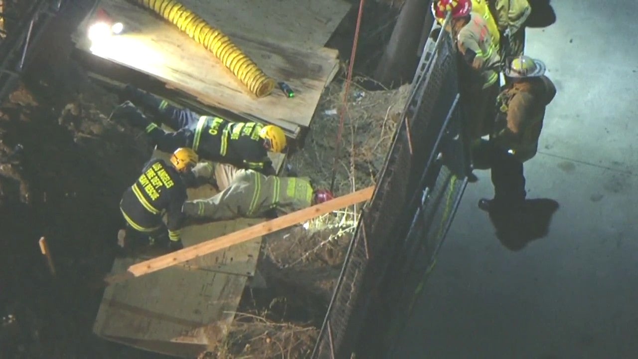LA police chase suspect falls in hole trying to run from cops in ...
