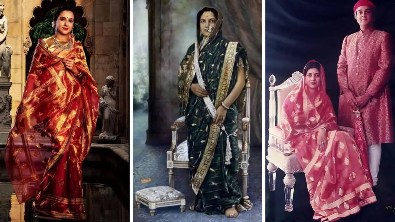 Maharani Radhika Raje Scindia and the Revival of the Baroda Shalu Saree ...