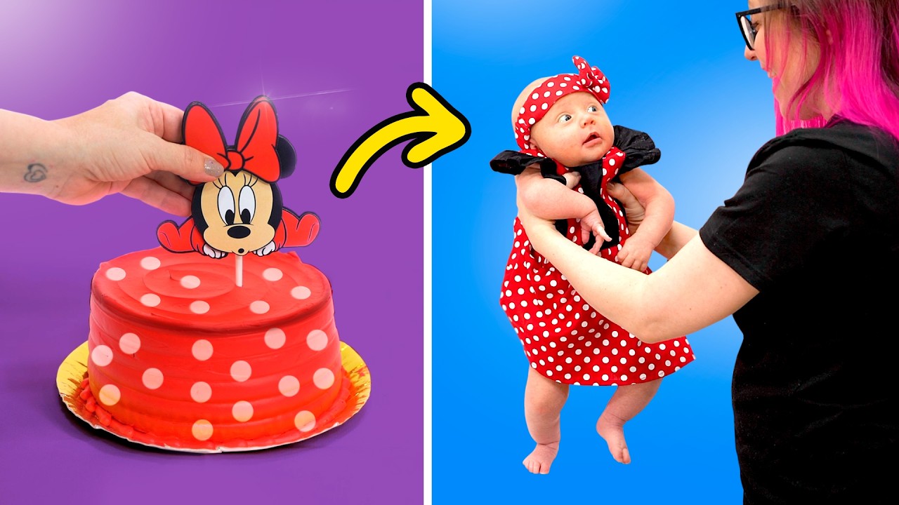 Fiz a festa de 1 mês da Melissa com tema da Minnie ️ DIY de todas as ...