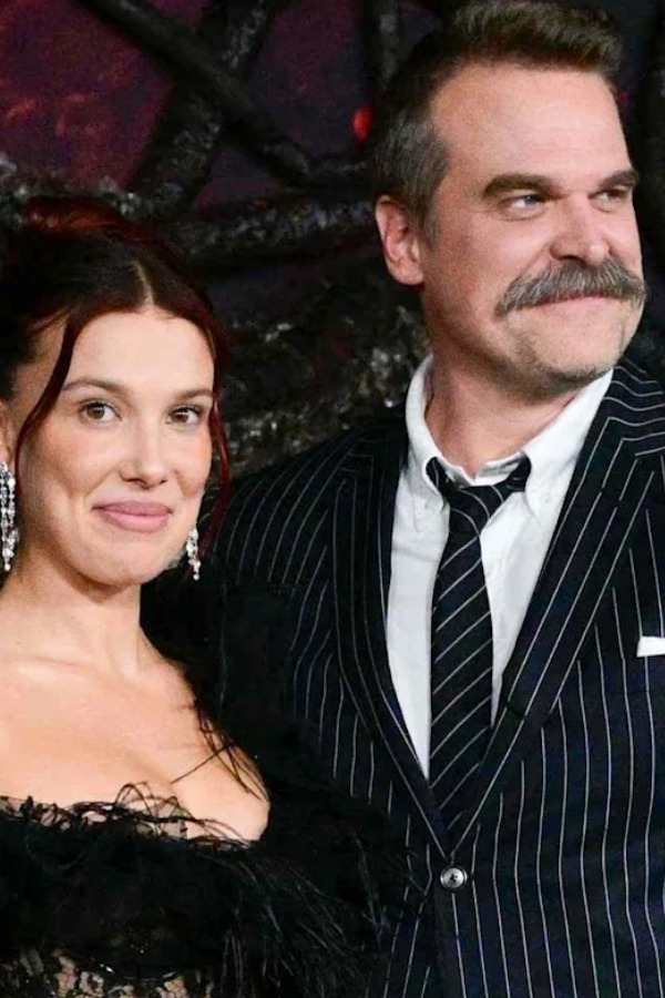 Millie Bobby Brown Hugs David Harbour; Duffer Brothers React To ...