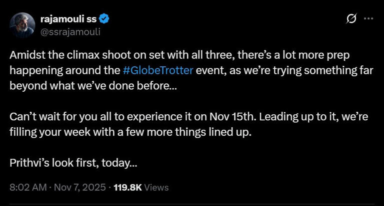 Rajamouli to launch Prithviraj's first-look poster today ahead of grand ...