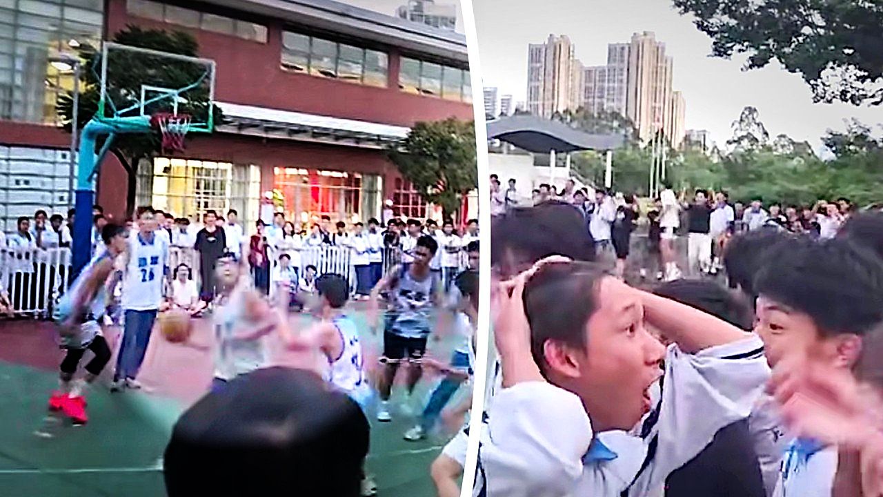 Unglaublicher Treffer: Teenager versenkt Drei-Punkte-Wurf über das ...