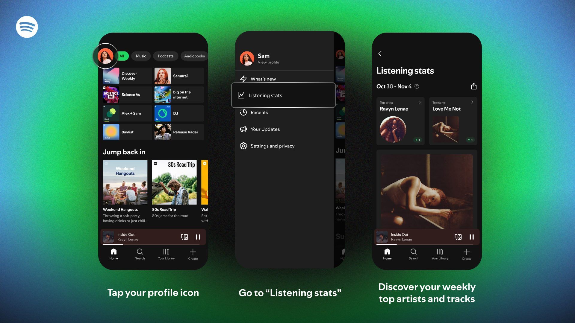 Spotify launches listening stats, a weekly deep-dive into your music habits