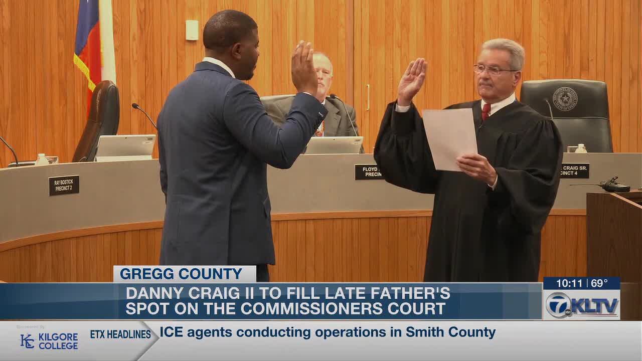 Danny Craig II fills late father’s spot on Gregg County Commissioners Court
