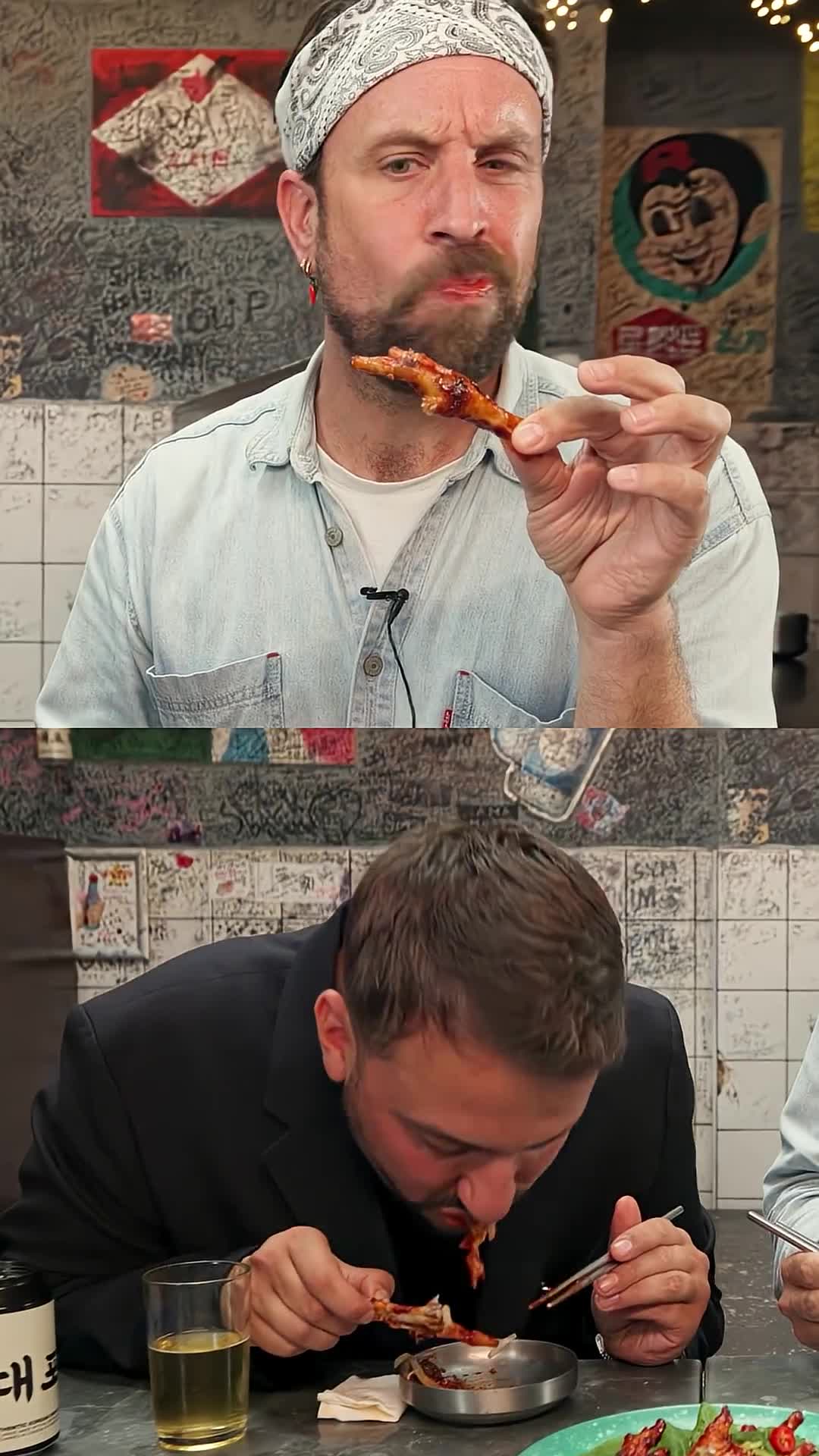 British chefs try Korean chicken feet!