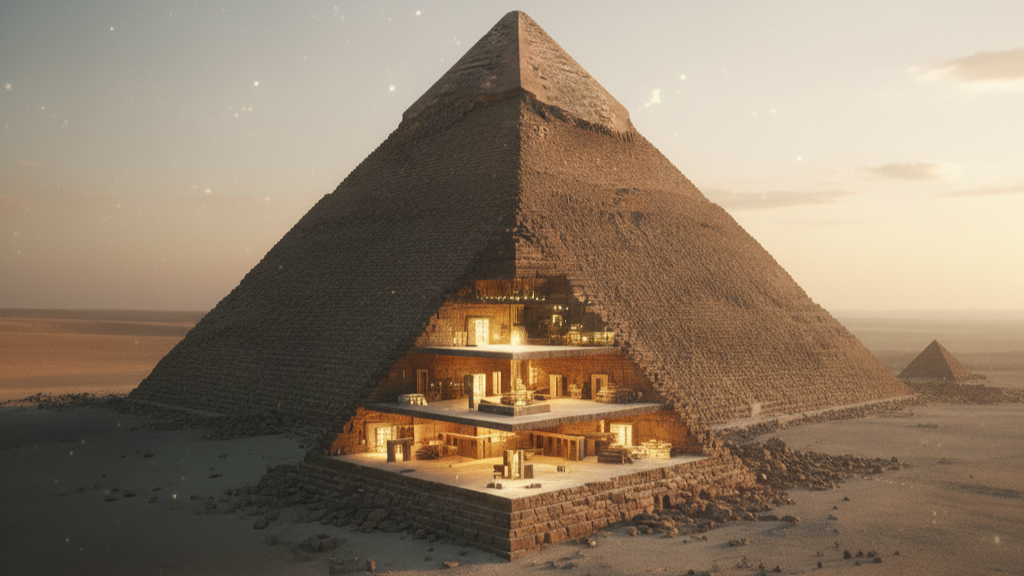 How the pyramids of Giza hide advanced mathematical secrets