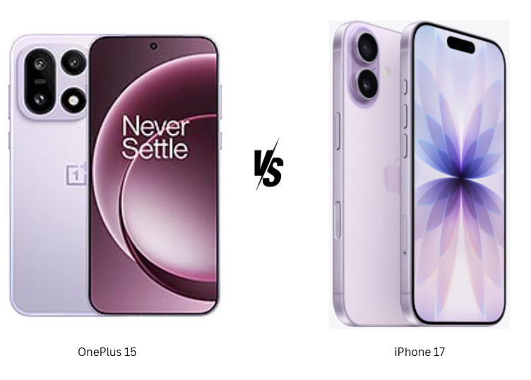 OnePlus 15 vs iPhone 17: Design, Performance, Camera & Battery Compared