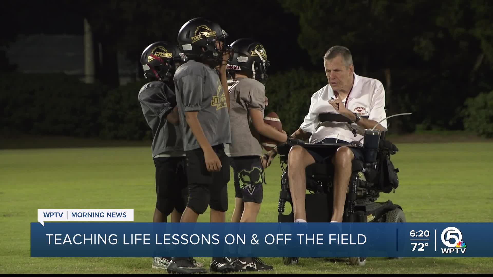 Quadriplegic coach teaches life lessons on and off the field