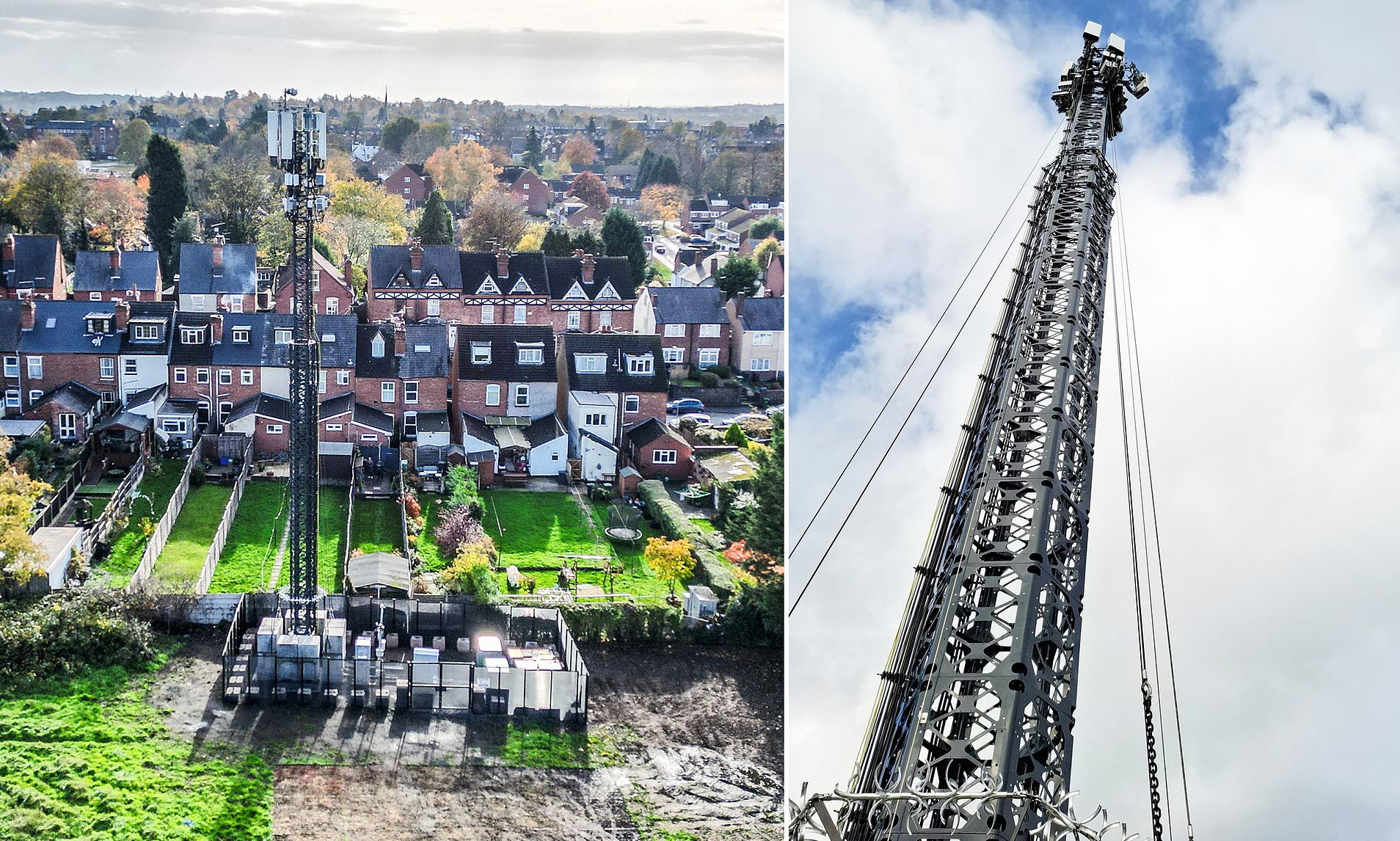 New 100t tall 5G mobile phone mast that HUMS for 24 hours is driving us ...