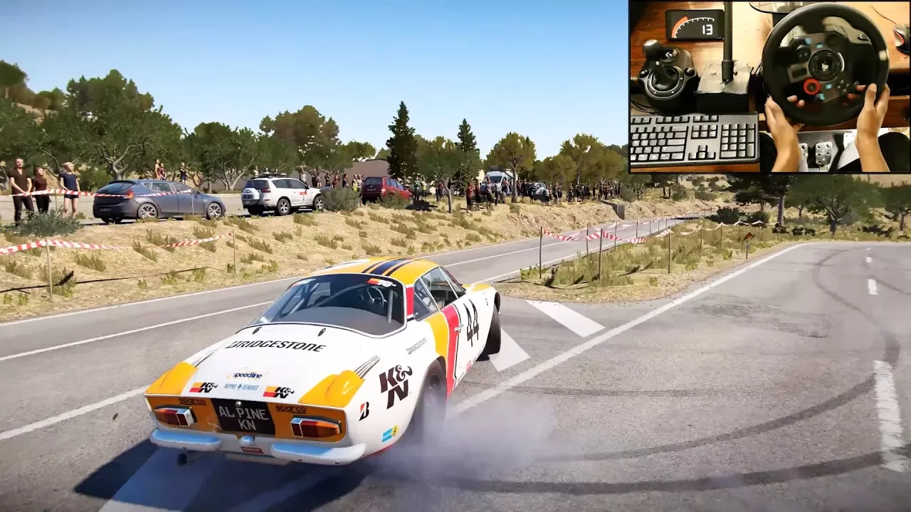 Renault Alpine A110 Rally Action – Dirt 4 Gameplay with Logitech G29
