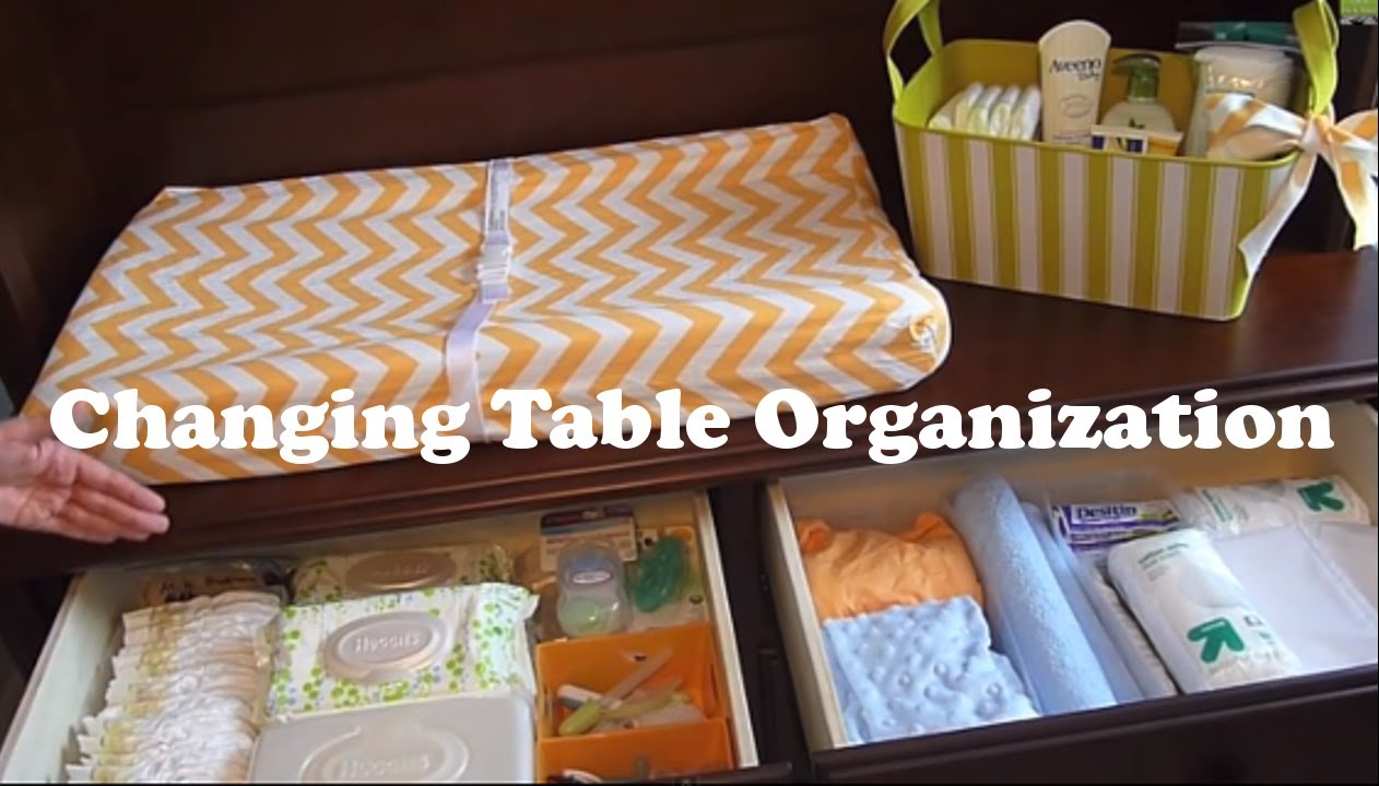 Changing table organization on a budget! How to organize a changing station