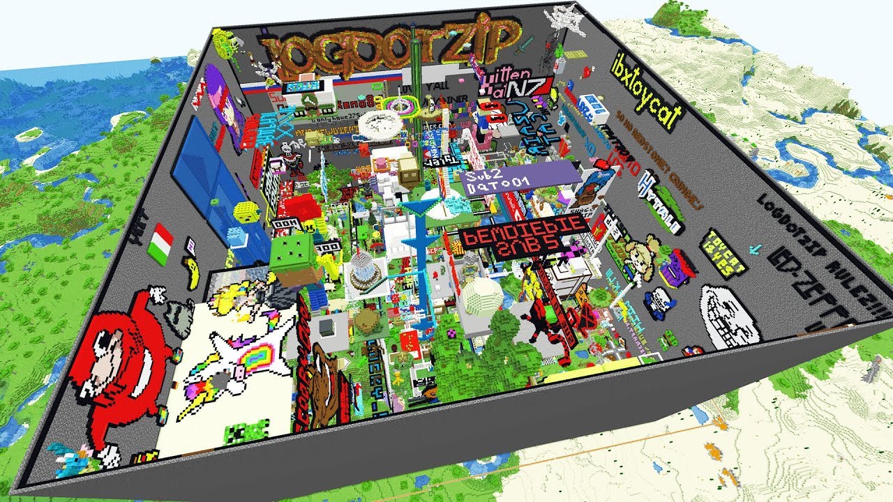 I let 200 people on my Minecraft creative server for 24 hours