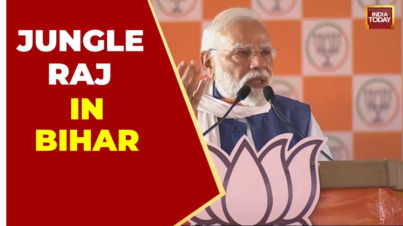 PM Modi's '6 Bullets In Chest' Warning On RJD's 'Jungle Raj' In Bihar