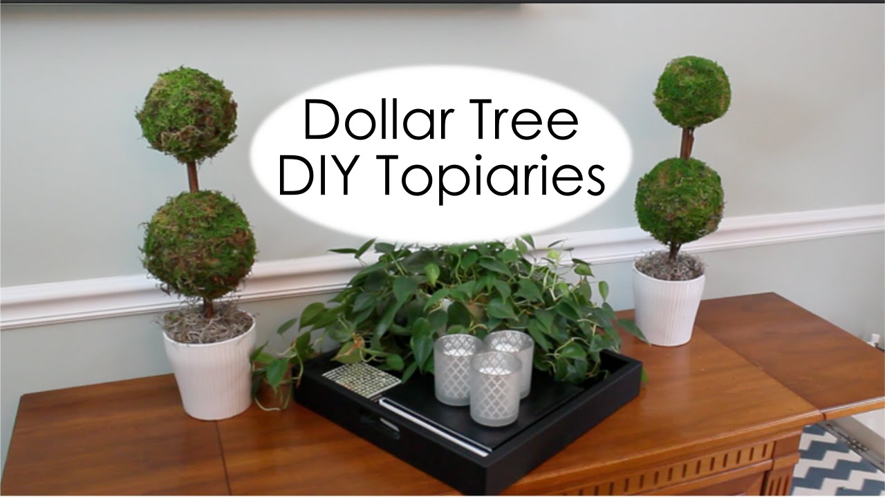 Dollar Tree decor | Pottery Barn inspired topiary