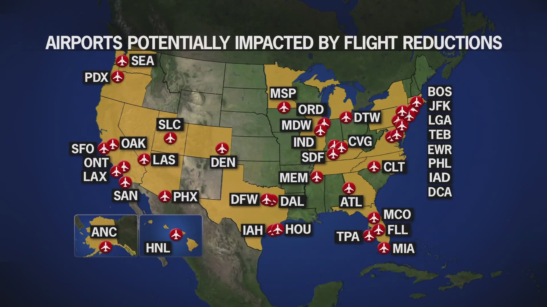 FAA: Shutdown forces nationwide flight cuts as cancellations surge