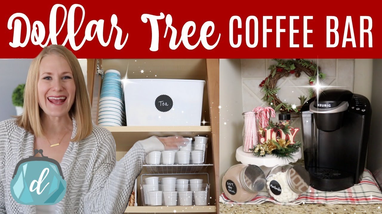 Dollar Tree kitchen organization ☕️🎄 coffee station & hot cocoa bar ...