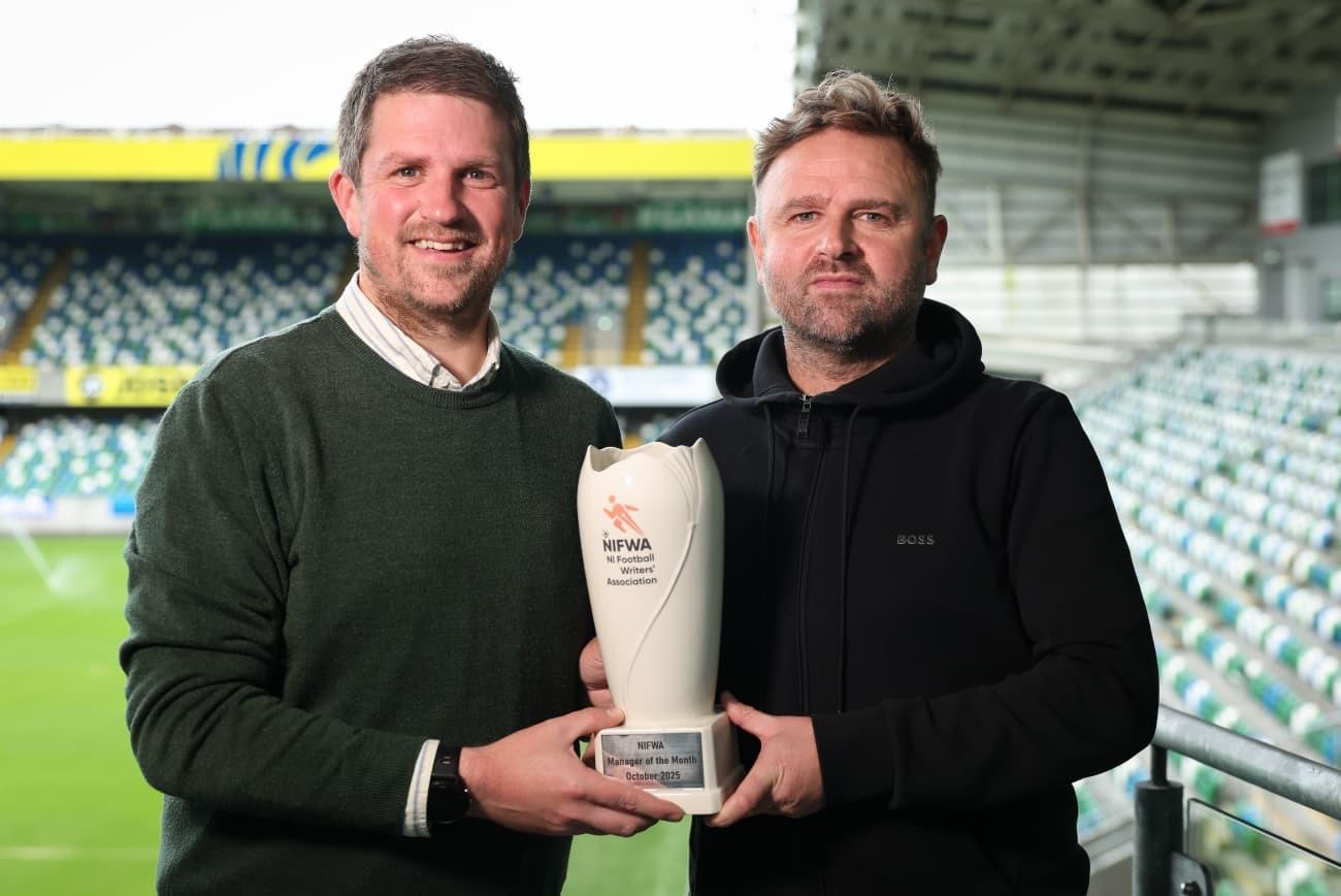 Bangor boss Lee Feeney dedicates Manager of the Month award for October ...