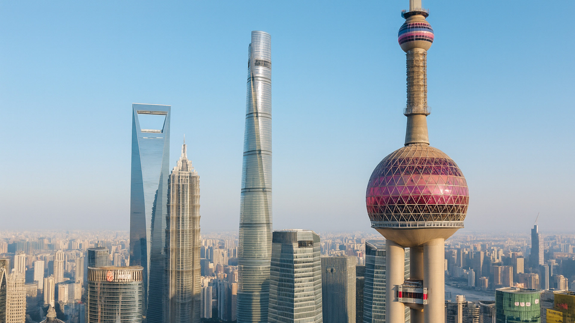 Skyline di Shanghai, Cina in 4K