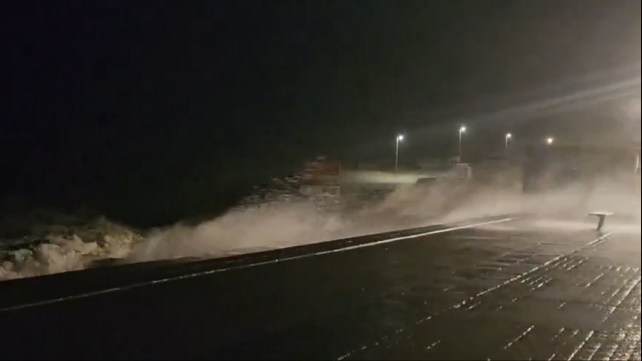 Storm Benjamin batters shoreline in Capbreton, France