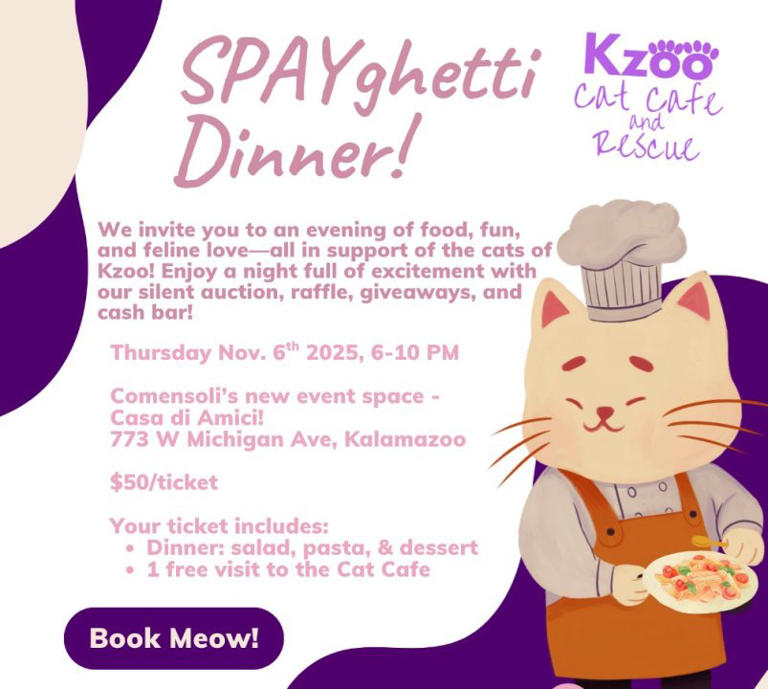 Italian bistro hosts fundraiser for Kalamazoo cat cafe and rescue