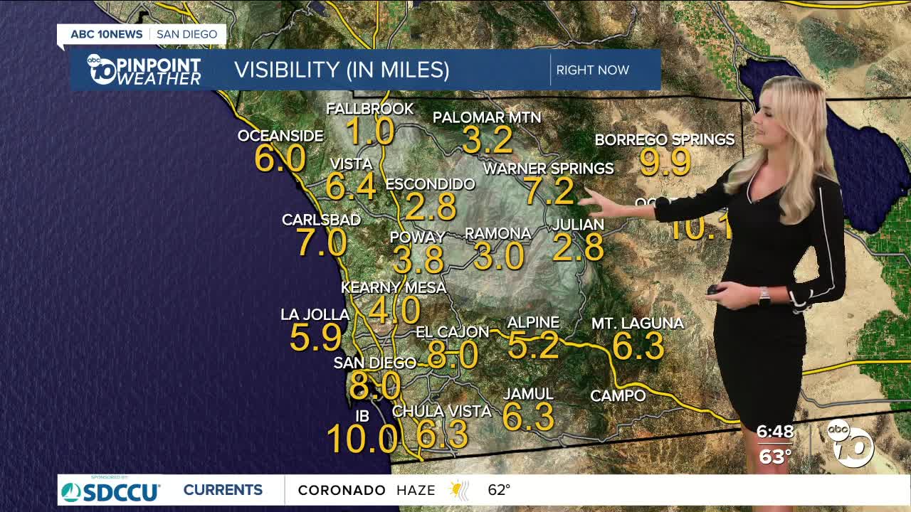 ABC 10News Pinpoint Weather with Weather Anchor Ava Kershner: Foggy ...