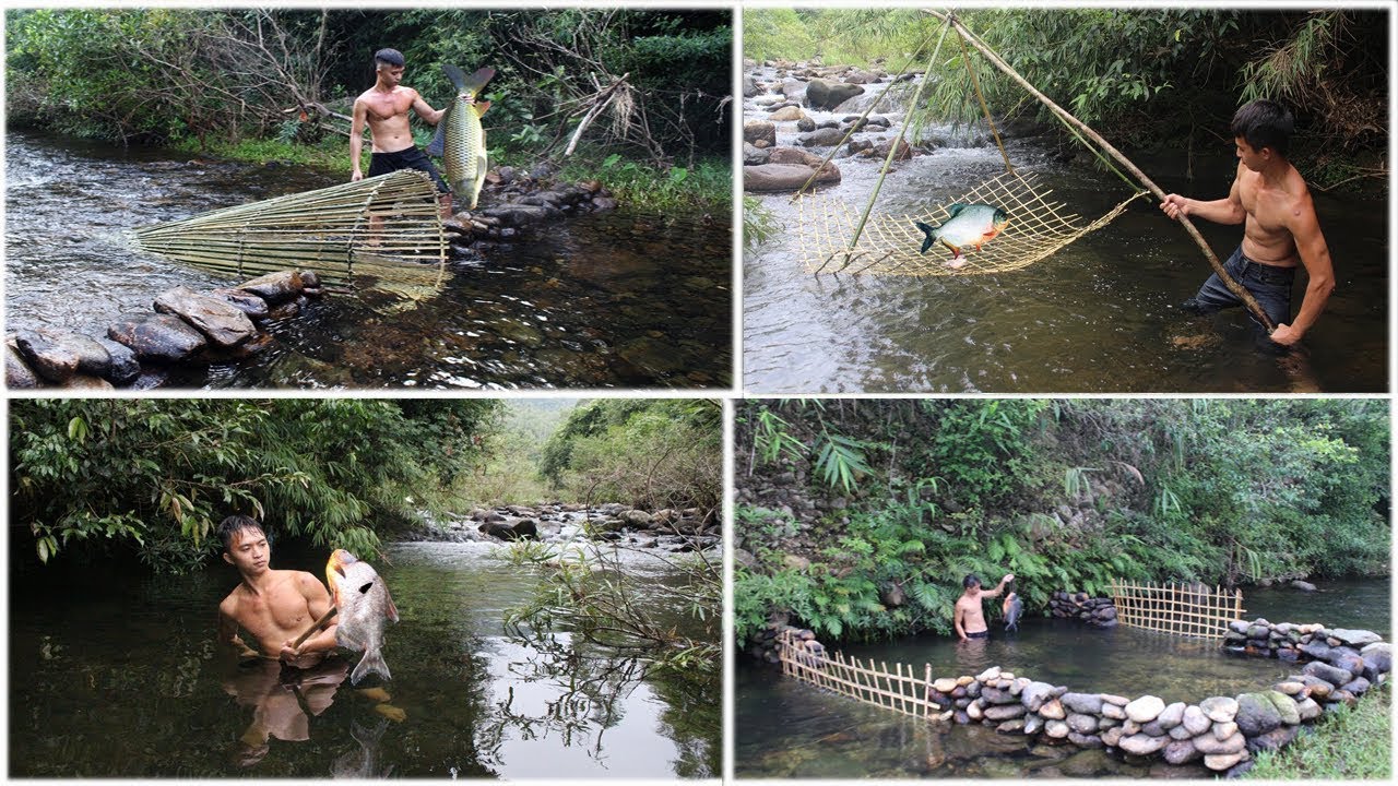 Primitive fish traps made easy