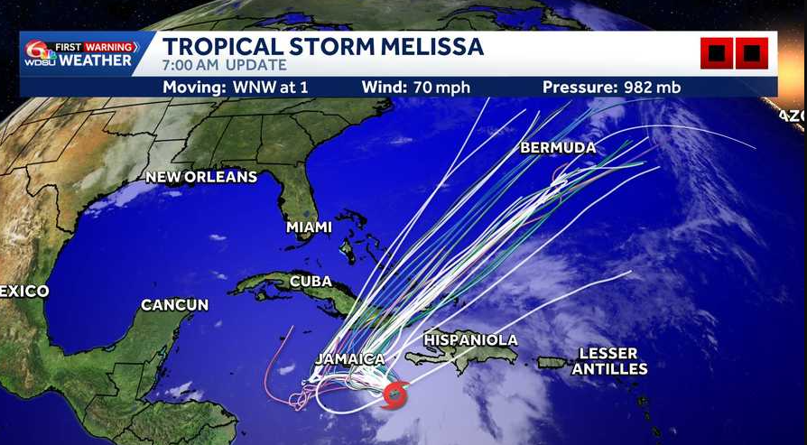 Tracking Tropical Storm Melissa: Maps, spaghetti models