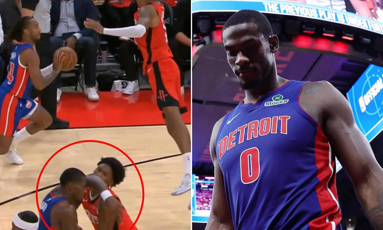 Shocking moment NBA star brutally elbows rival in face before getting ...