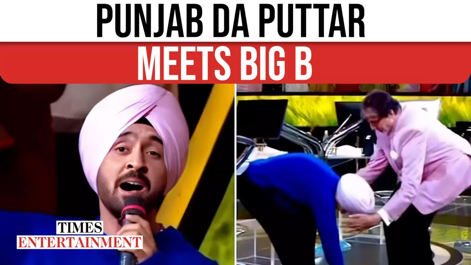 Diljit Dosanjh Touches Amitabh Bachchan’s Feet On 'KBC 17' Set ...