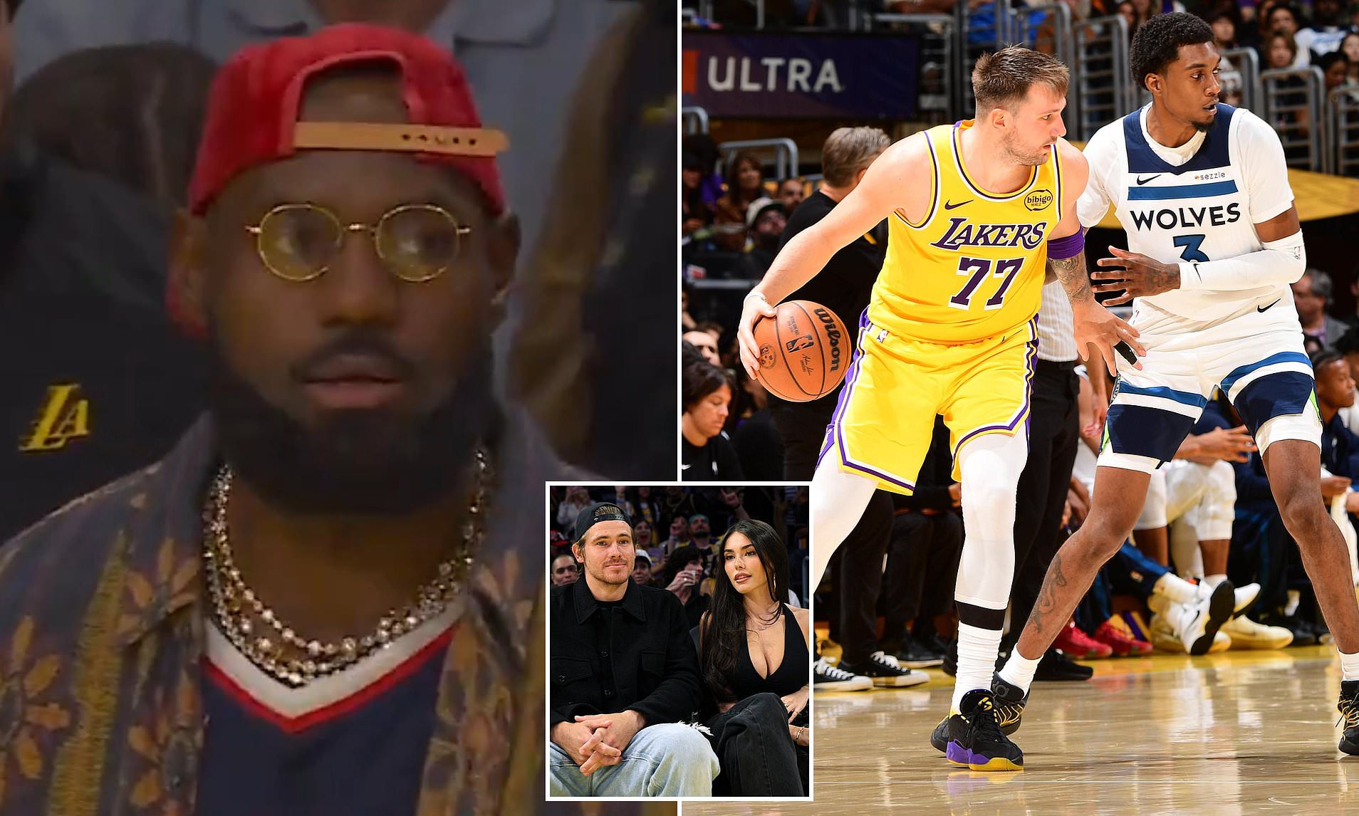 LeBron James' outfit goes viral as he watches Lakers win alongside ...