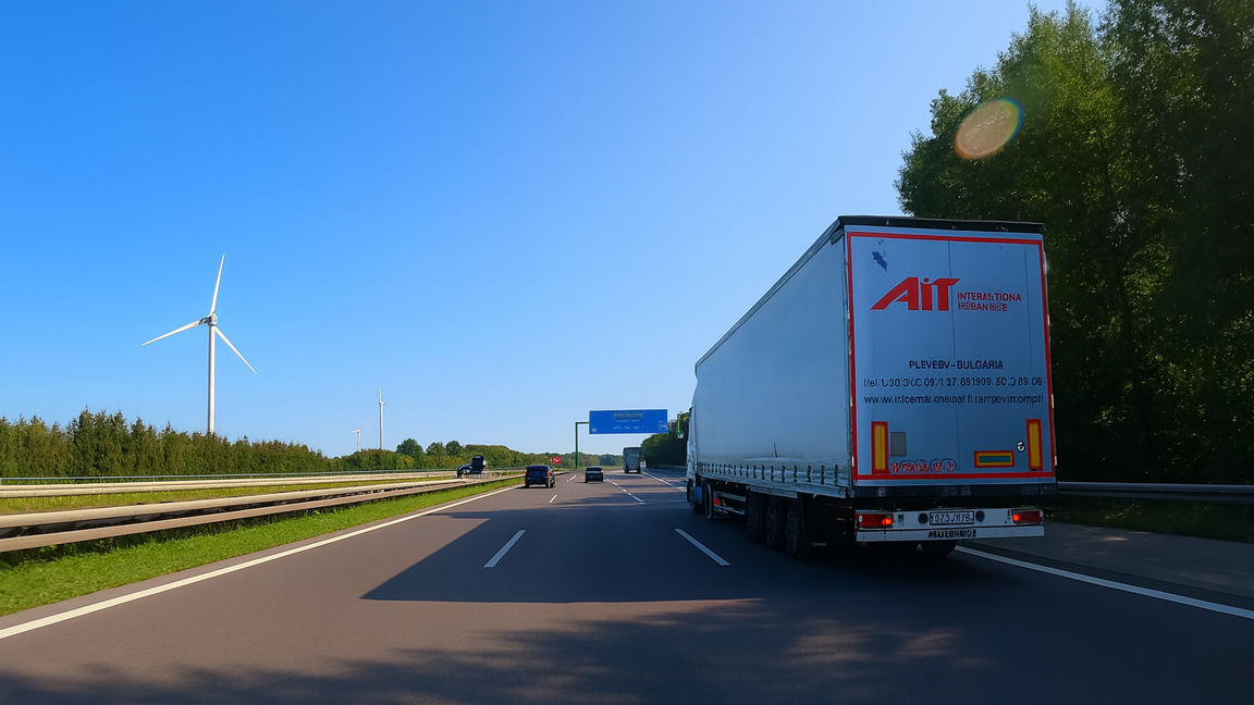 Driving on Autobahn A3, Germany