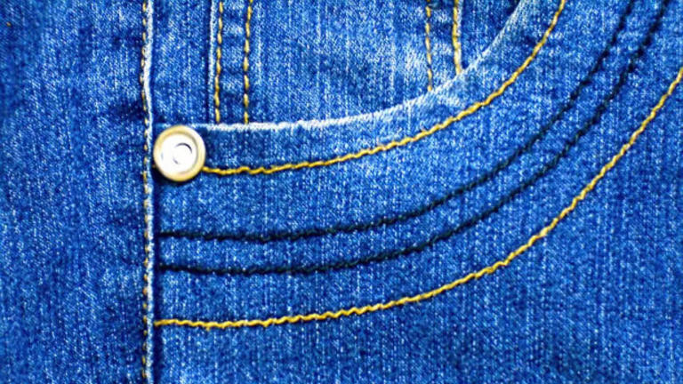 Why do most jeans have yellow stitching?