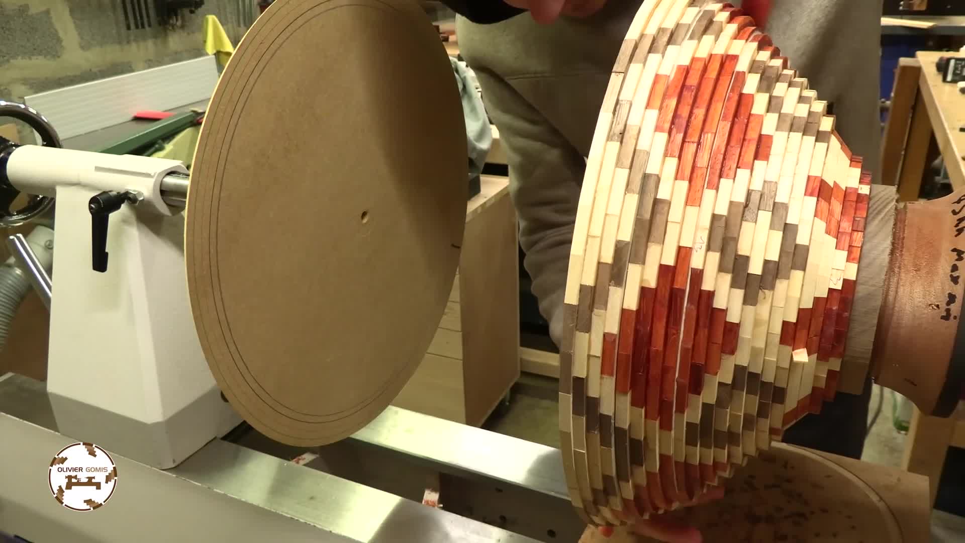 I turned a massive segmented bowl! 🛠️