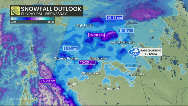 Winter weather spreads across norther Alberta this week