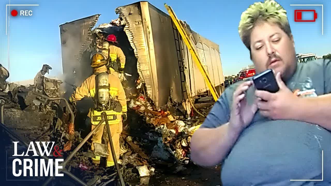 Trucker watching TikTok mows down 5 people in horrific crash