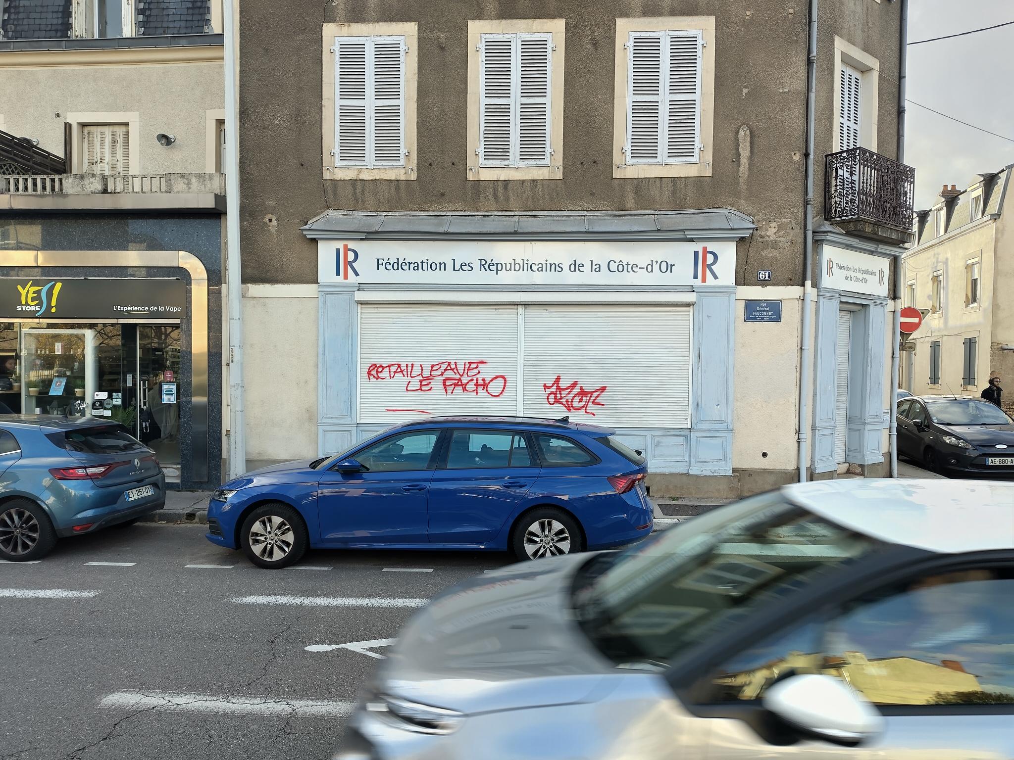 Un tag injurieux découvert sur la permanence des Républicains de Côte-d ...