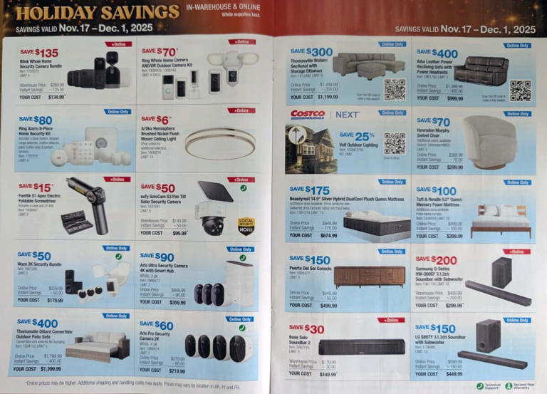 Costco Holiday Savings Coupon Books November & December 2025