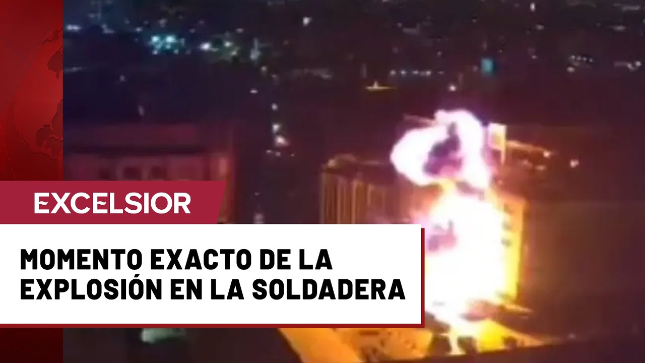 Momento de la explosión del restaurante La Soldadera
