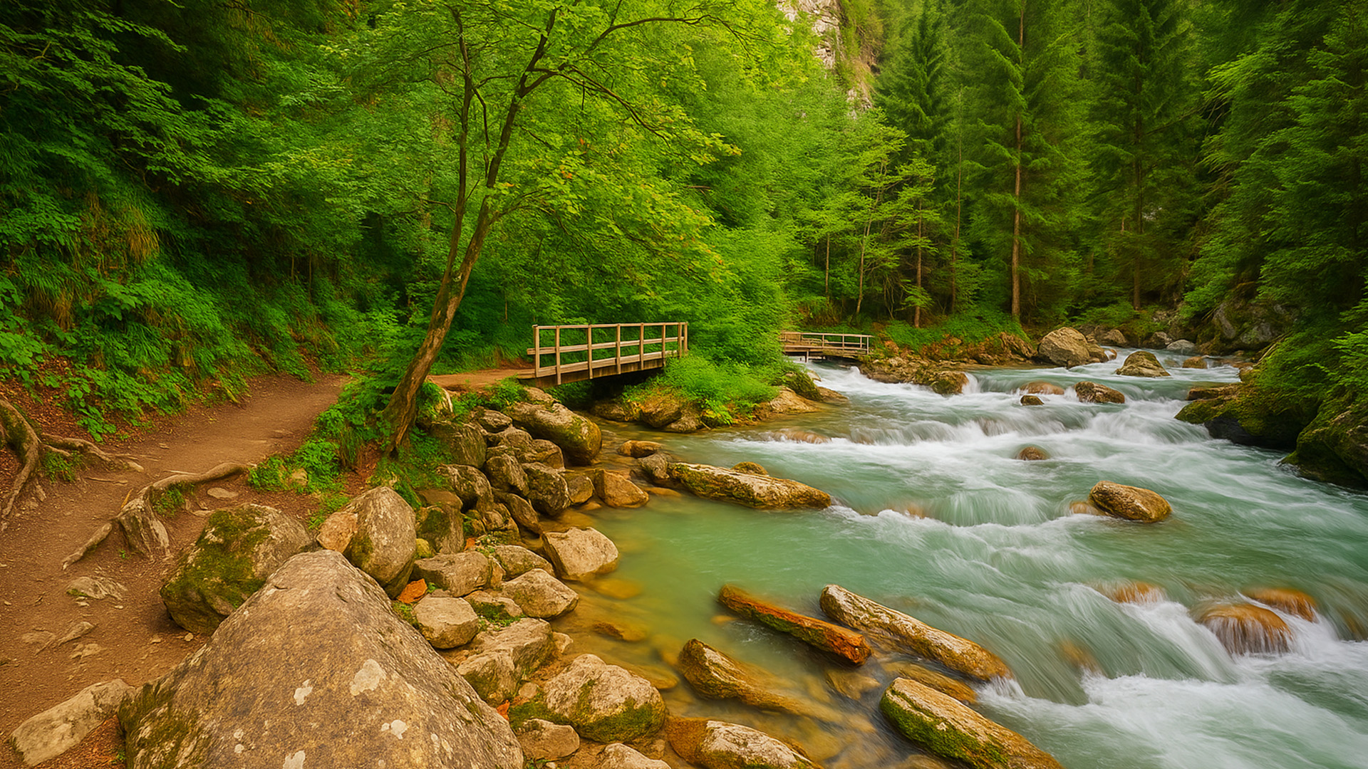 Austria – Walking Through the Groppensteinschlucht Gorge (4K)