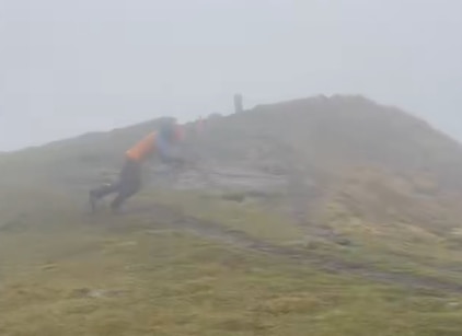 Man tries to walk in 115 mph winds