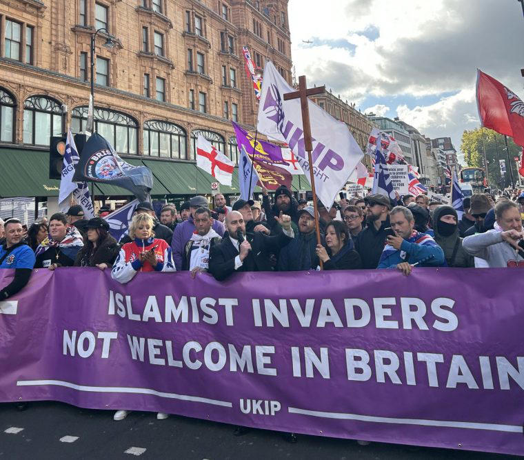 Four counter-protesters arrested during Ukip march in London