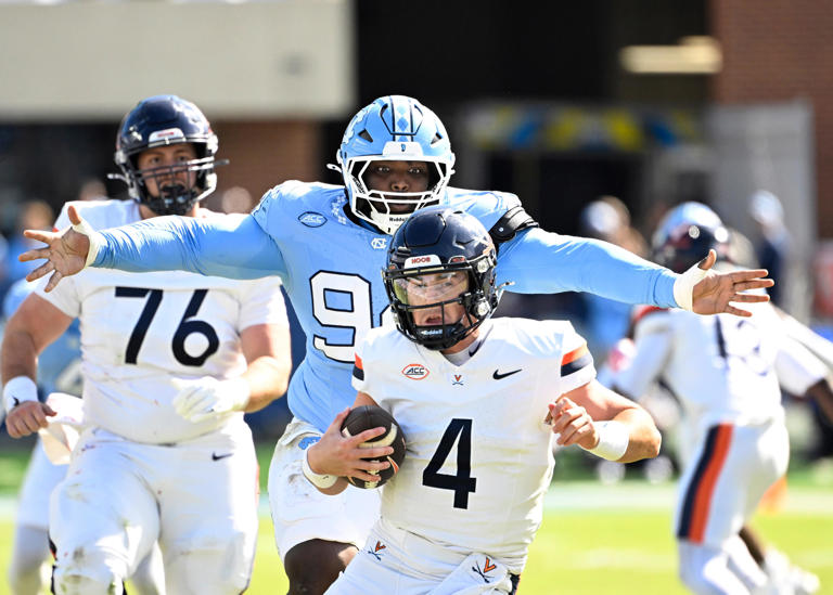 UNC football vs Virginia highlights, Tar Heels go for two and lose in ...