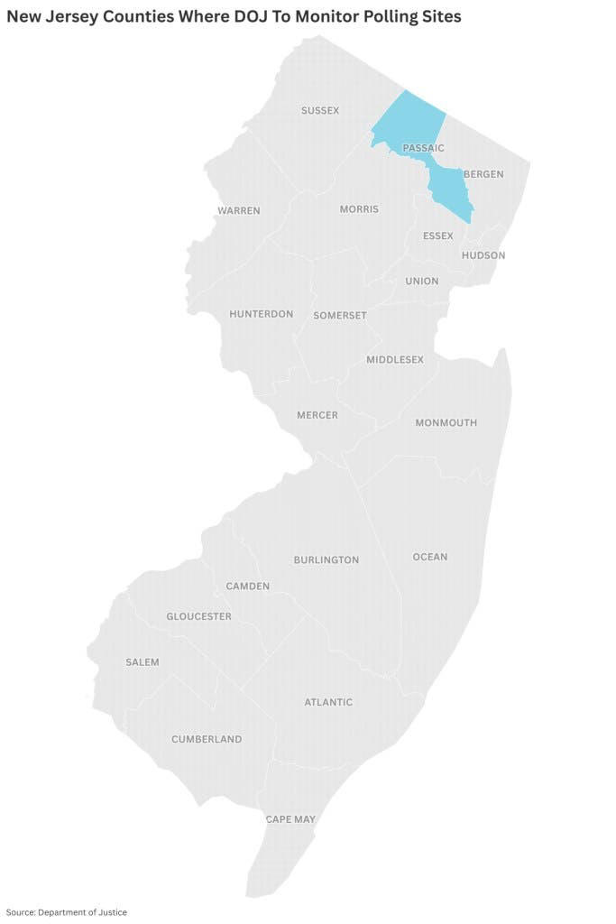 Map reveals where Trump plans to monitor California, New Jersey elections