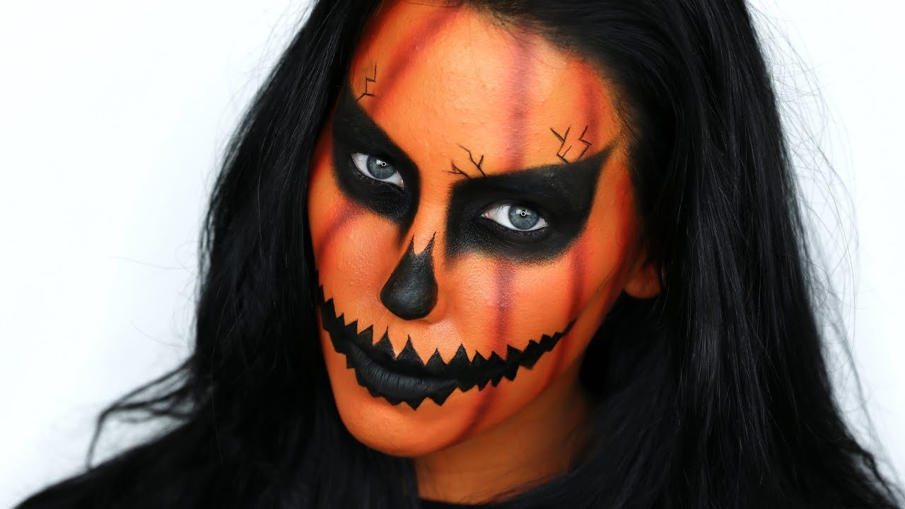 Halloween pumpkin makeup tutorial