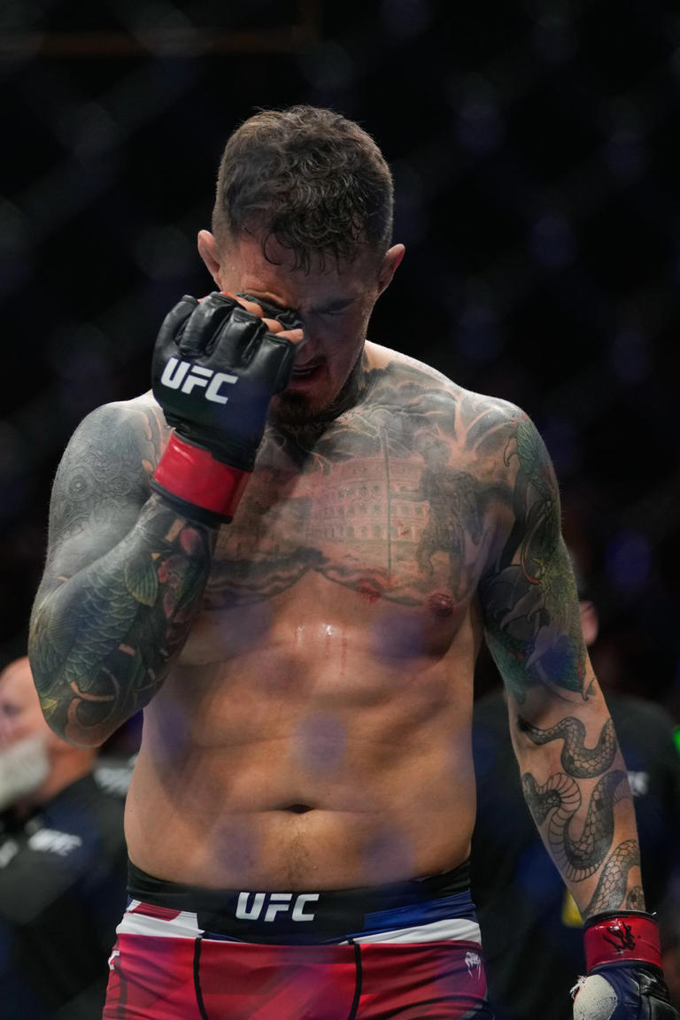 UFC 321 main event ruled a no-contest after Ciryl Gane accidental eye ...
