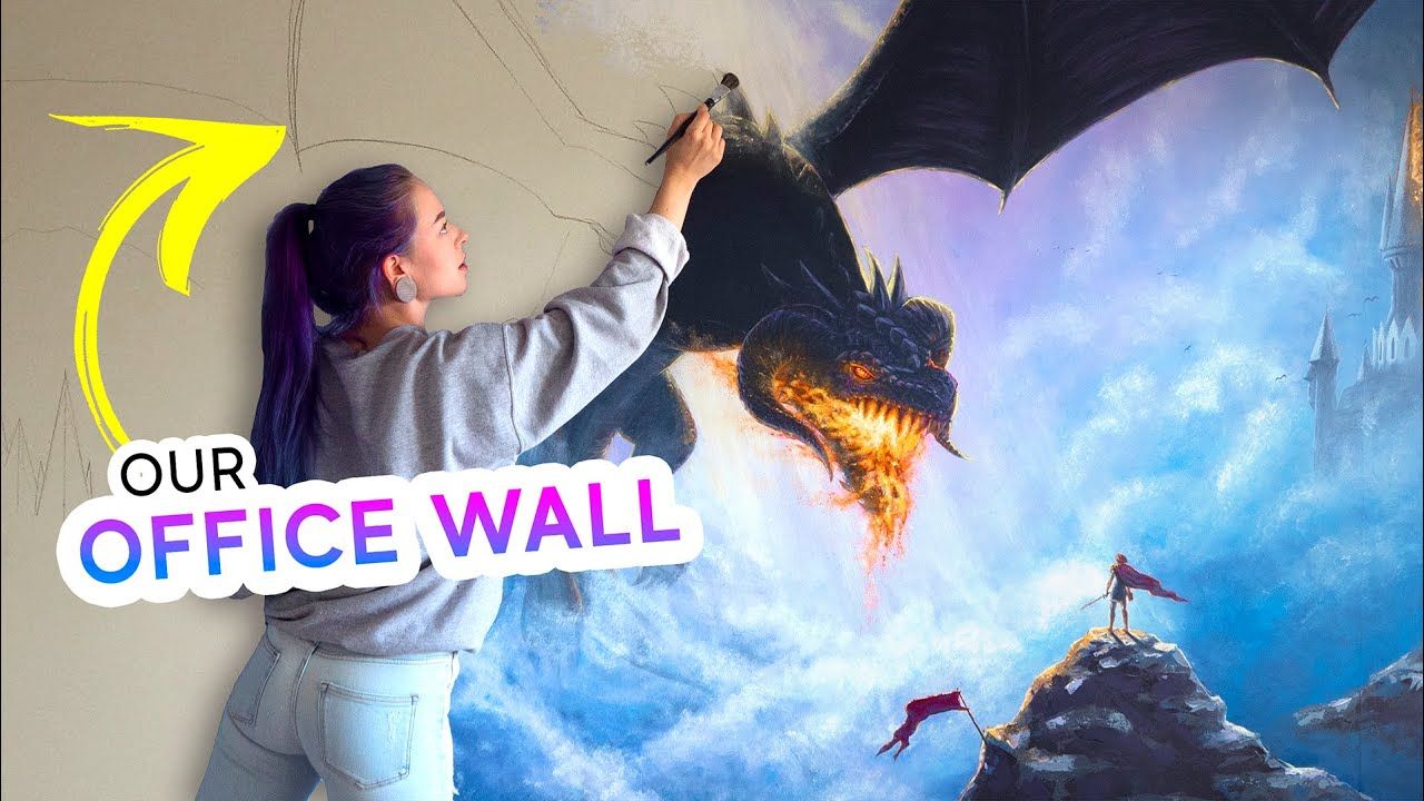 Transforming our office with a giant fantasy mural