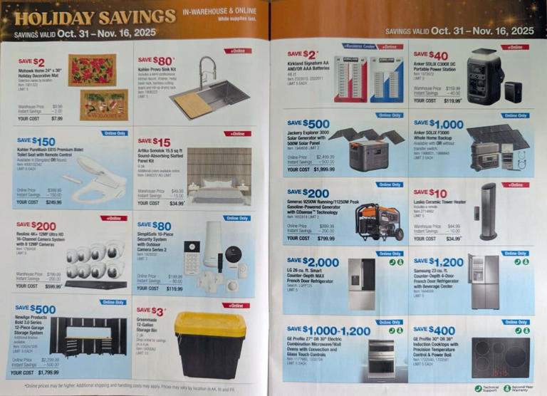 Costco Holiday Savings Coupon Books November & December 2025