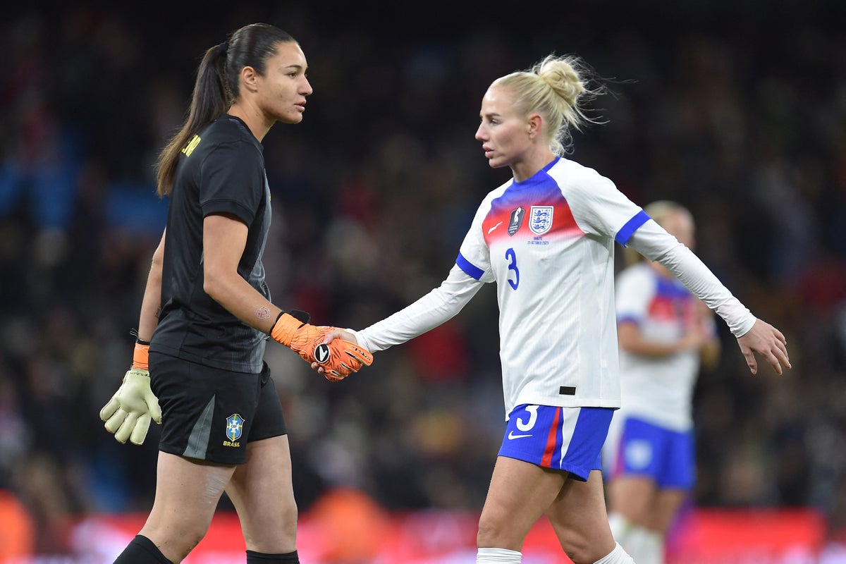England v Brazil live: Lionesses beaten as 10-player visitors hold on ...
