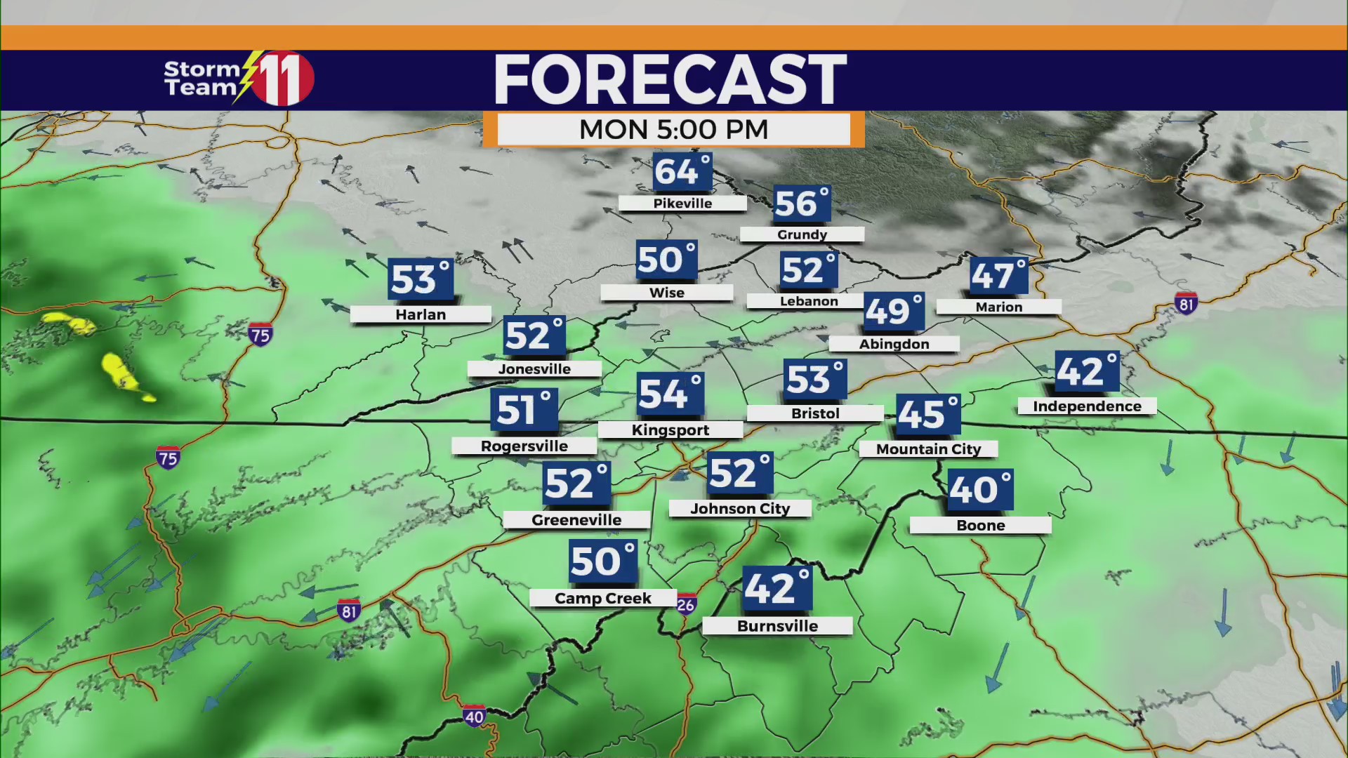 Clouds stick around this week with rain next week
